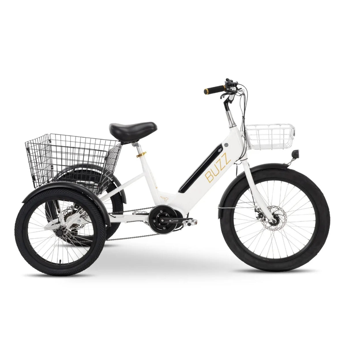 Buzz Cerana E-Trike, Mid Drive, 350 Watt - White – Bixby Bicycles