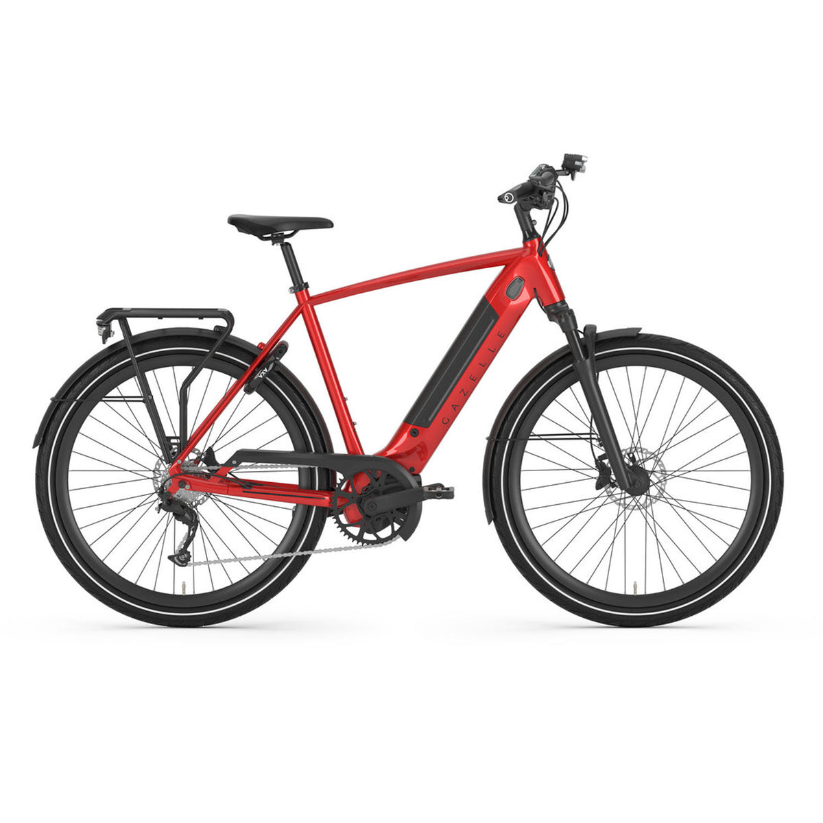 Gazelle Ultimate T10+ High Step, Bosch 28mph Motor, Red, Medium 53cm ...