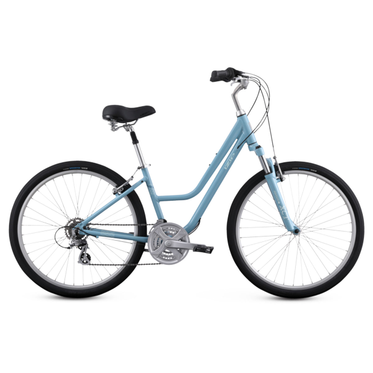 iZip Zest Step-Thru, Hybrid, Blue – Bixby Bicycles