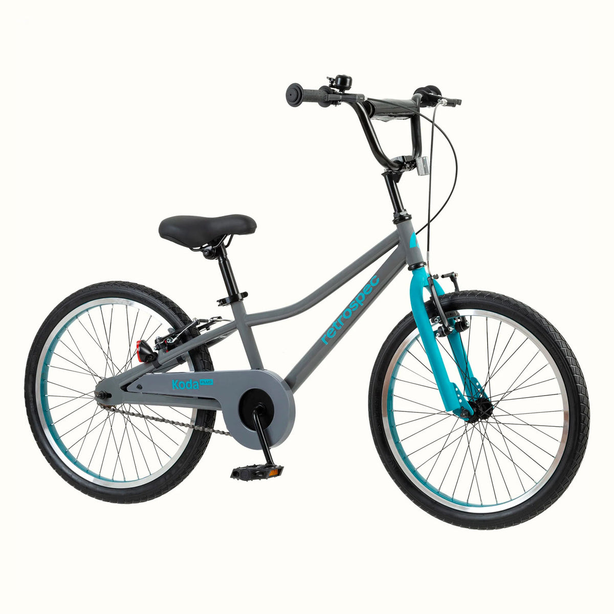 Retrospec Koda Plus 20" Kids Bike, Gray/Coastal Blue Gloss – Bixby Bicycles